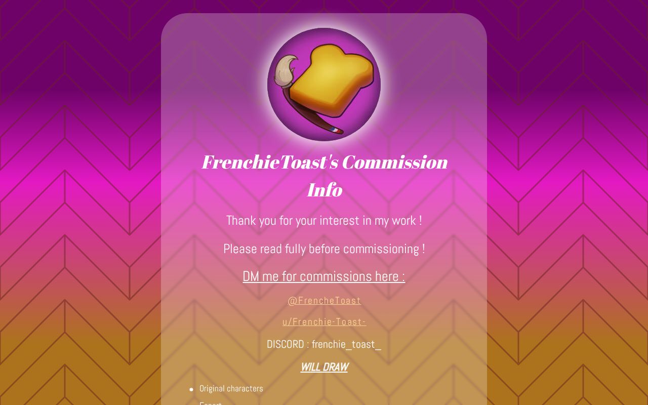 FrenchieToast's Commission Info